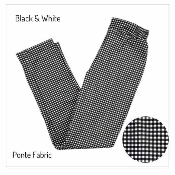 LuLaRoe | Pants & Jumpsuits | Lularoe Lena Black White Checkered Ankle ...
